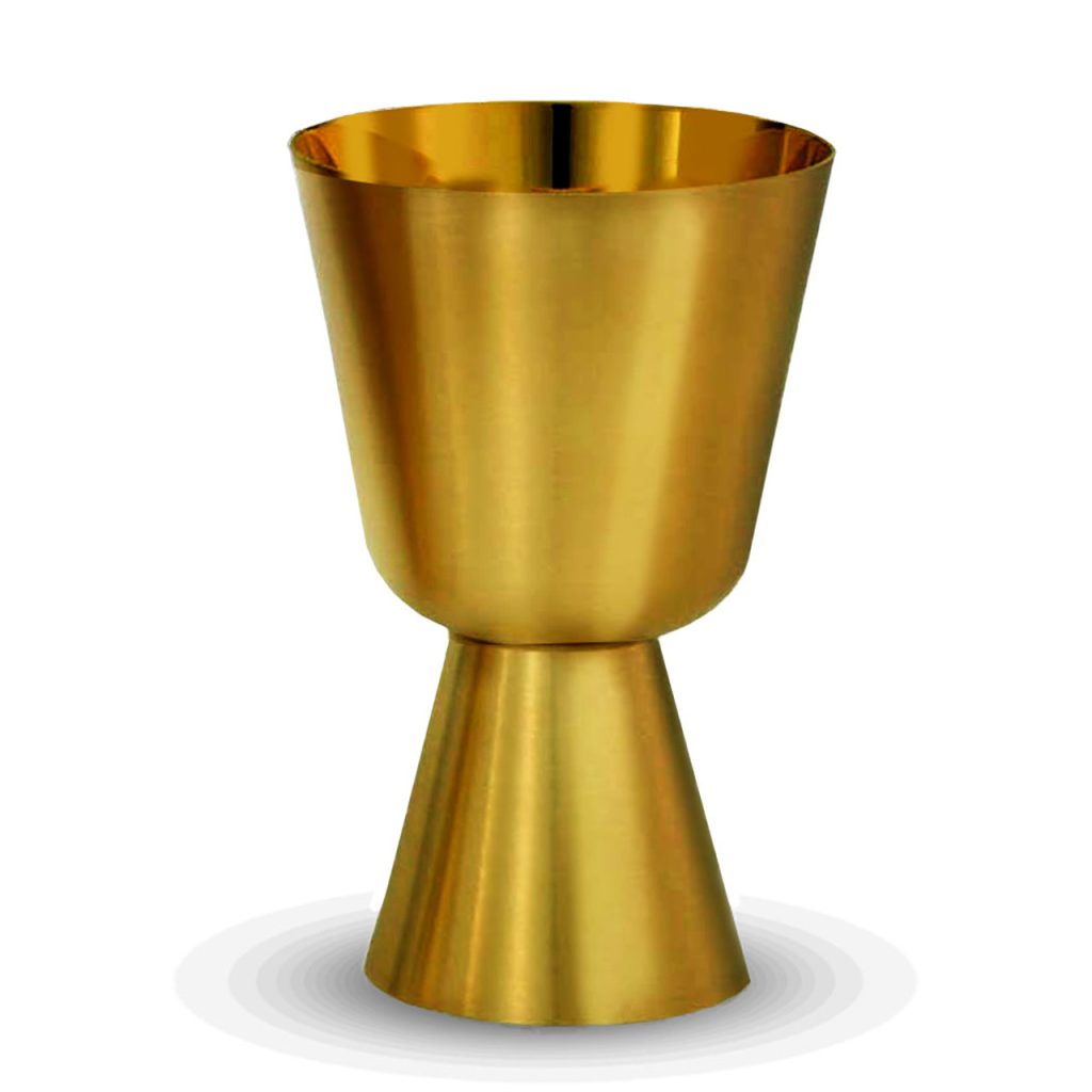 11 oz. Gold Communion Cup Satin Finish – Laurence Church Supplies